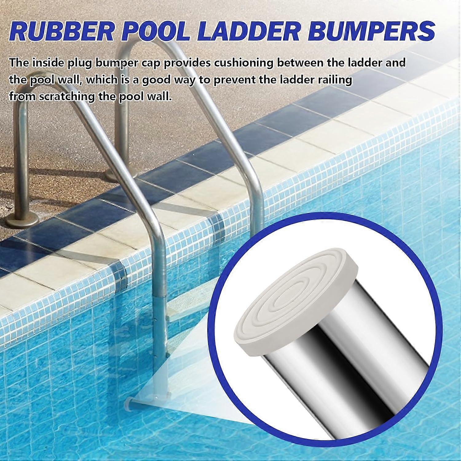 Inground Swimming Pool Ladder Bumpers - Pool Ladder Rubber End Cap for ...