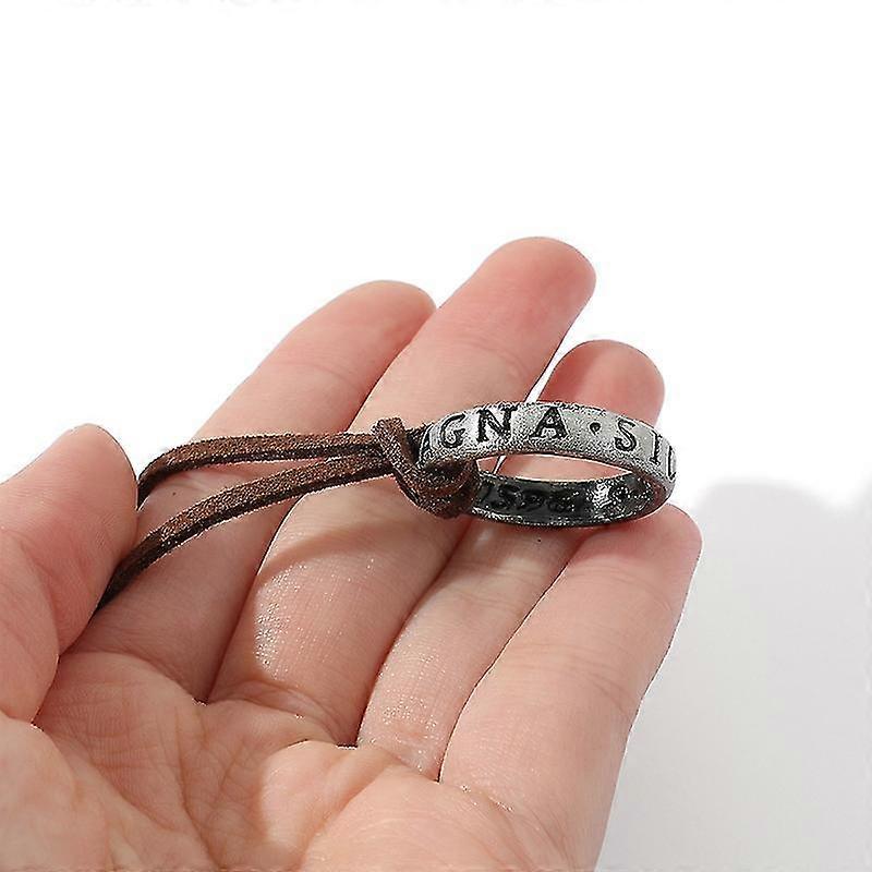 Movie Game Uncharted 4 Necklace Nathan Drake Cosplay Ring Leather Code ...