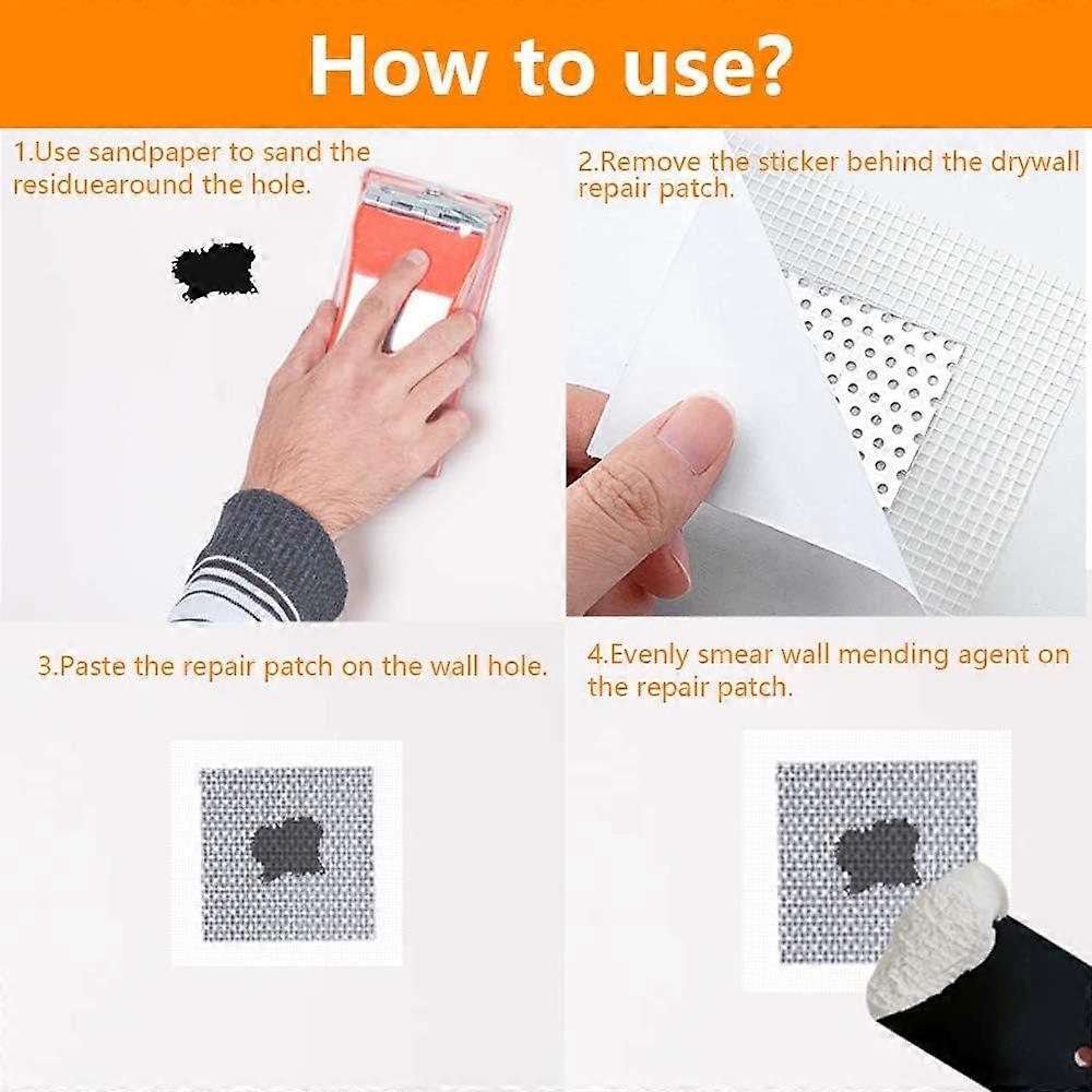 8-Pack Fiberglass Wall Repair Patch Kit, Drywall Gypsum Screen Patches ...