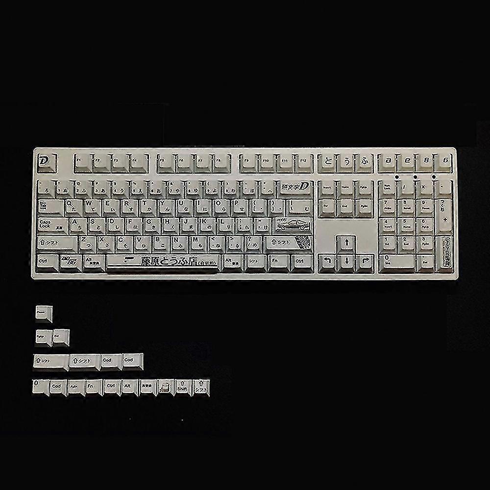 124 Keys Japanese Pbt White Ae86 Initial D Cherry Keycaps | Fruugo UK