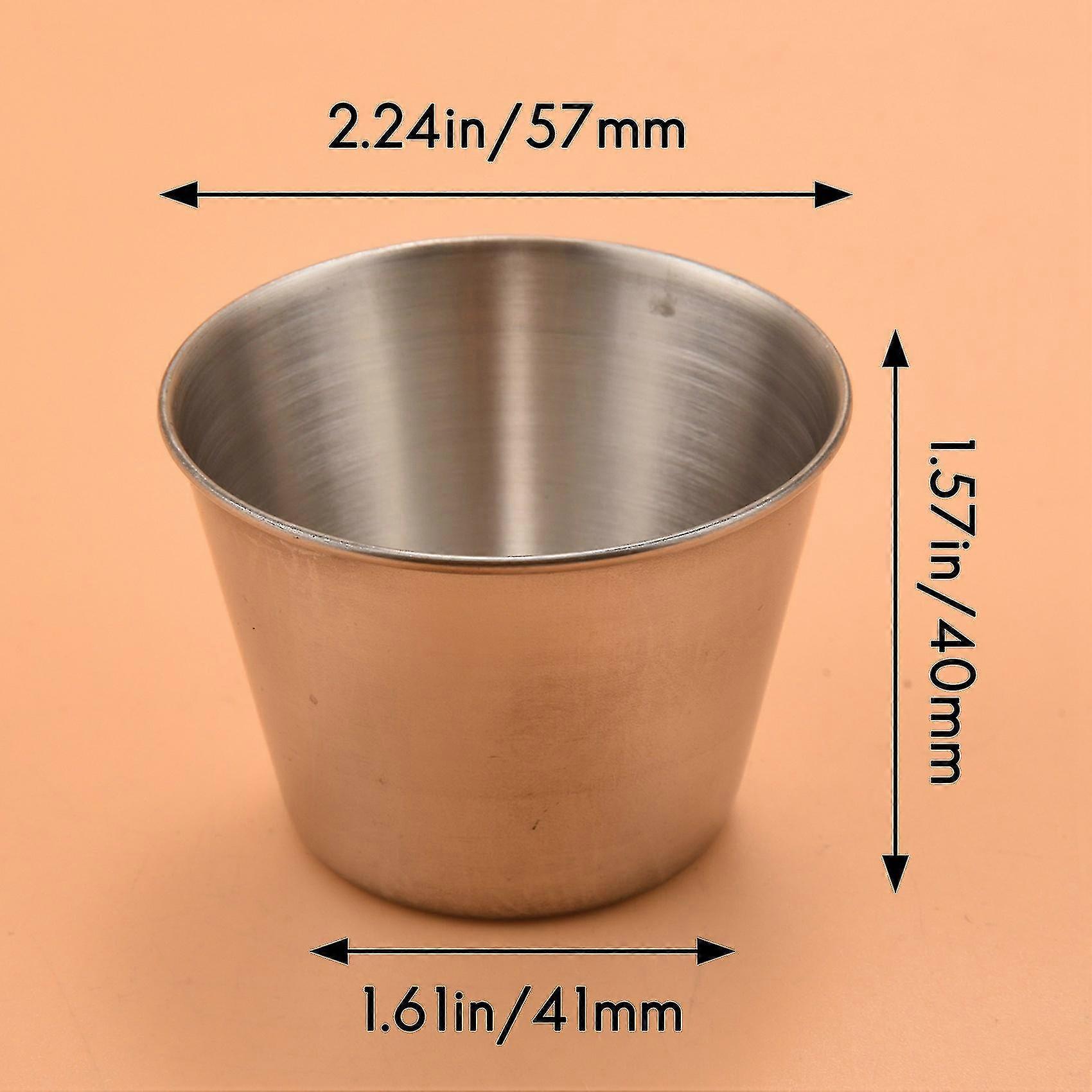 24 Pack Stainless Steel Condiment Sauce Cups,commercial Dipping Sauce ...