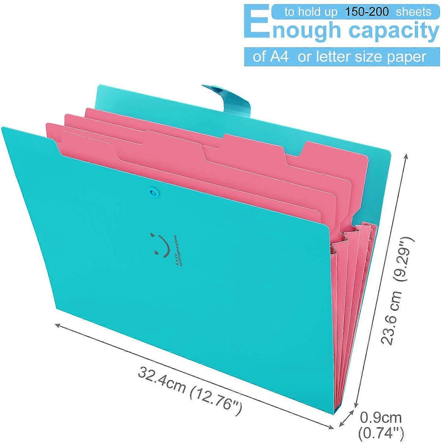 5 Pack Expanding File Folders Accordion Document Organizer, Letter A4 ...