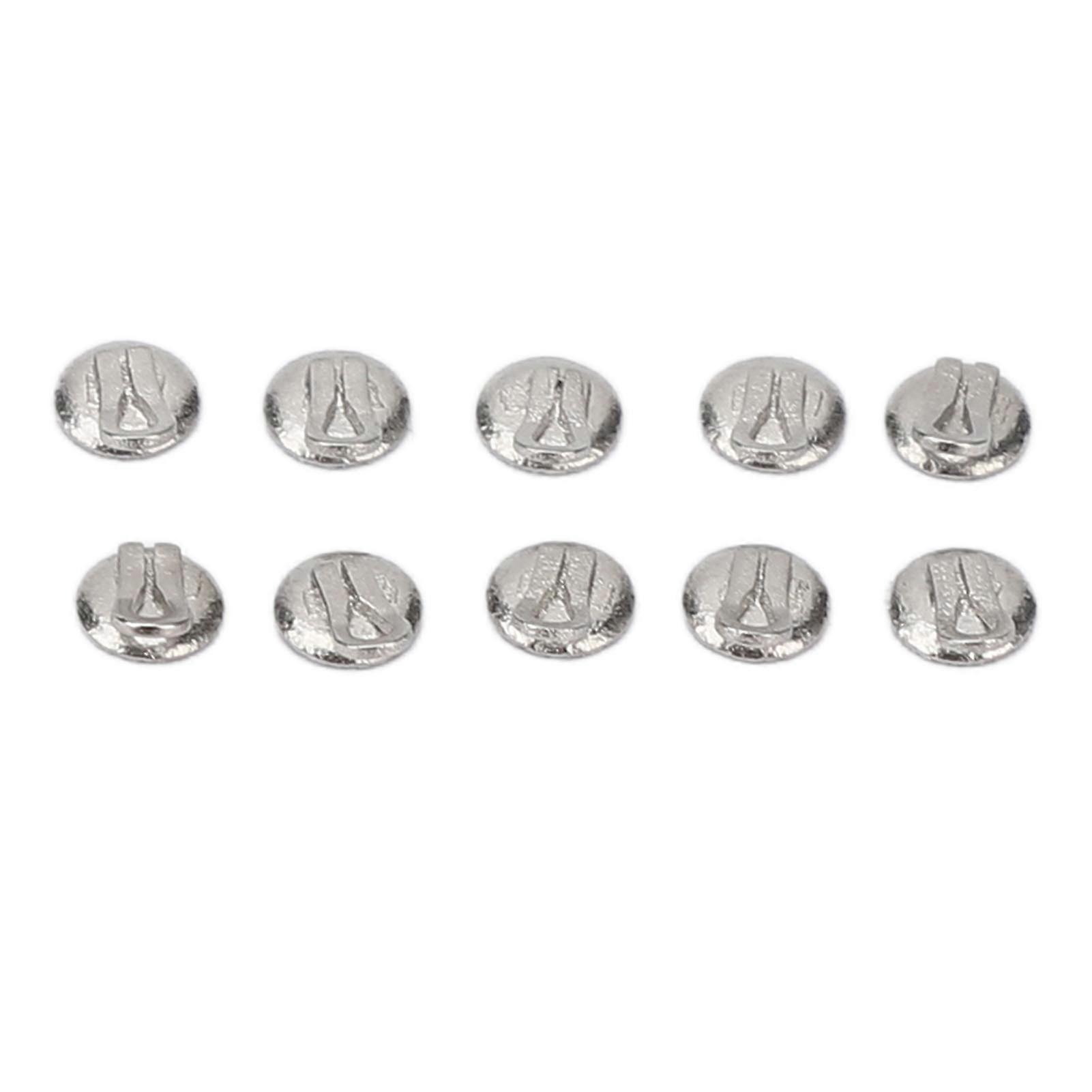 Stainless Steel Dental Lingual Buttons with Traction Hook - 10 Pieces ...