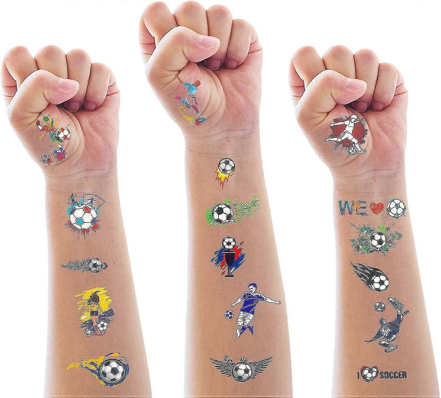 Football Tattoo Sticker 20 Sheets Football Temporary Transfer Tattoos ...