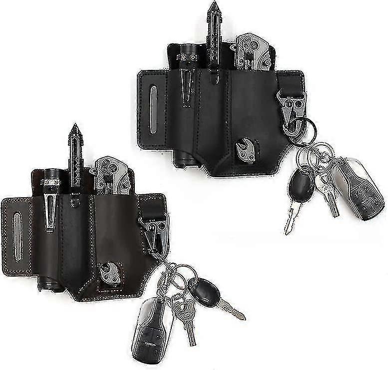 Multifunction Belt Sheath, Men's Leather Edc Pocket Organizer ...