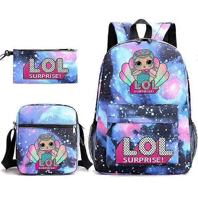 New LOL SURPRISE Doll Cartoon Backpack Children School Bags For Girls ...