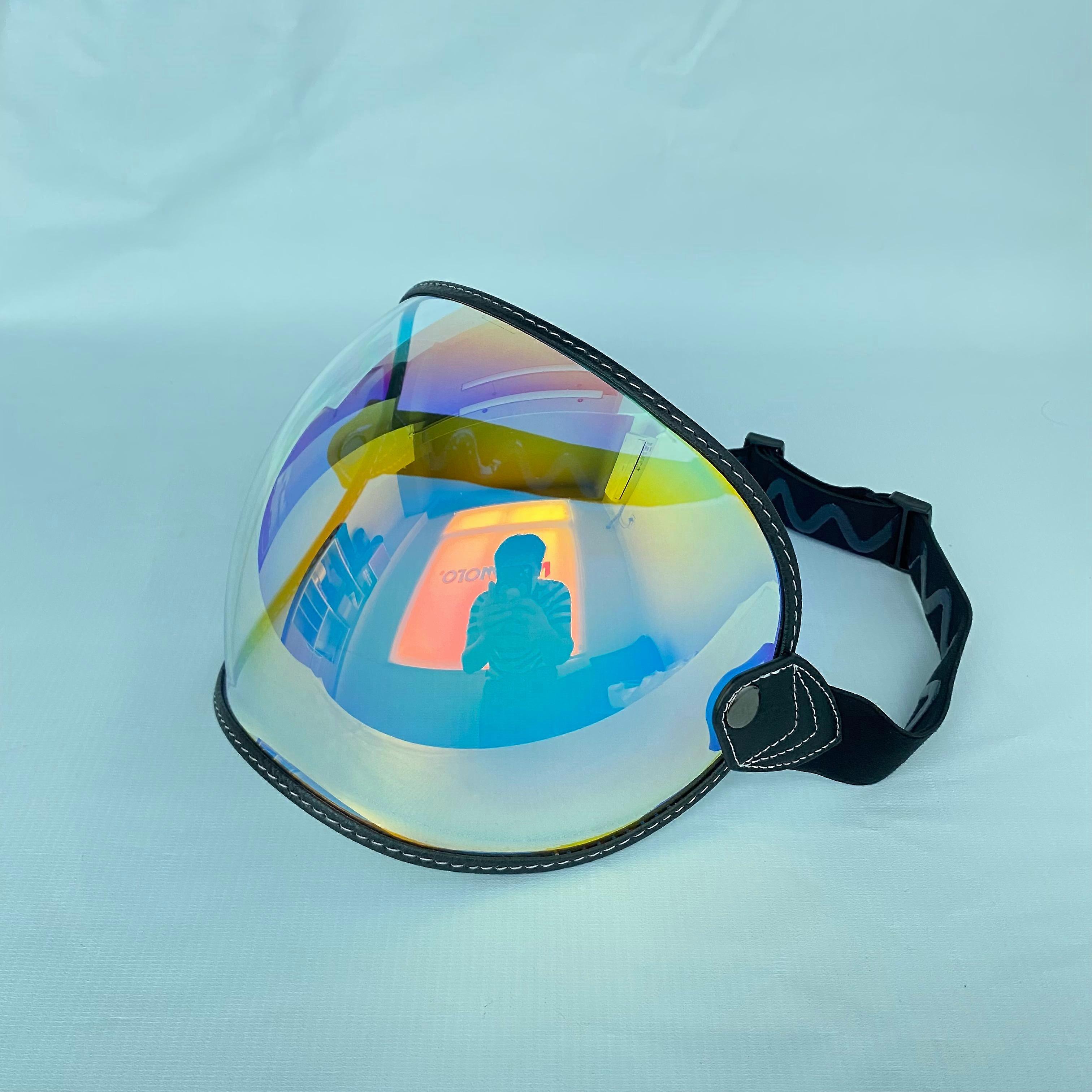 Retro Motorcycle Helmet Bubble Visor Lens Fit For SHOEI EX Zero MOTO3 ...