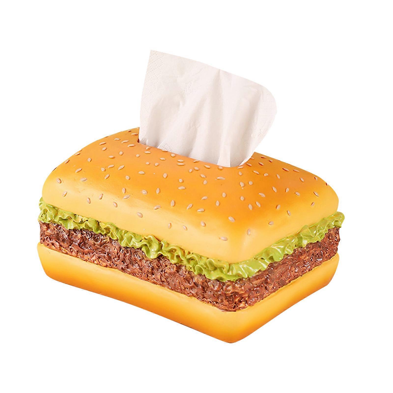 Burger Tissue Box Cover,Burger Tissue Box,Hamburger-Shaped Tissue ...