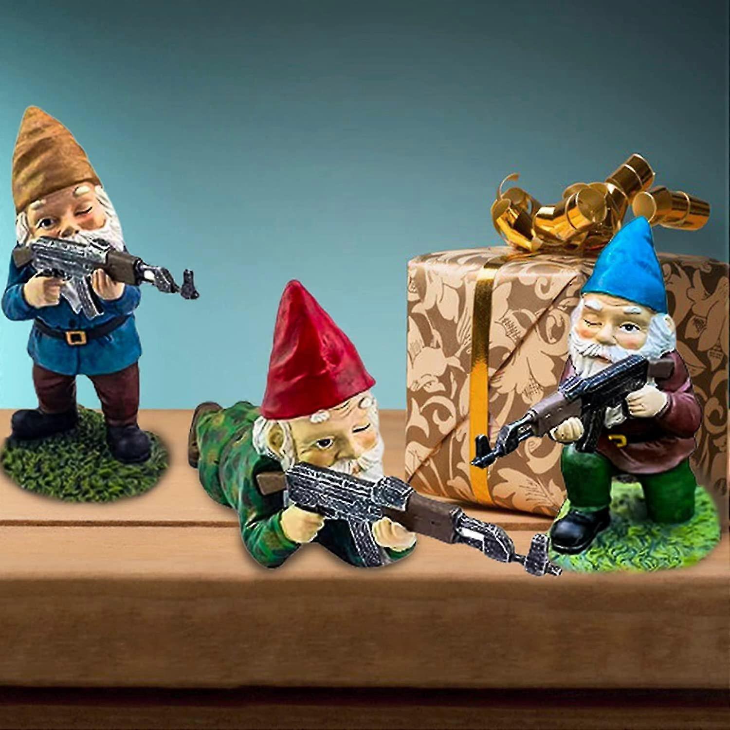 Military Gnome,military Garden Gnomes With Gun,army Gnomes Outdoor ...