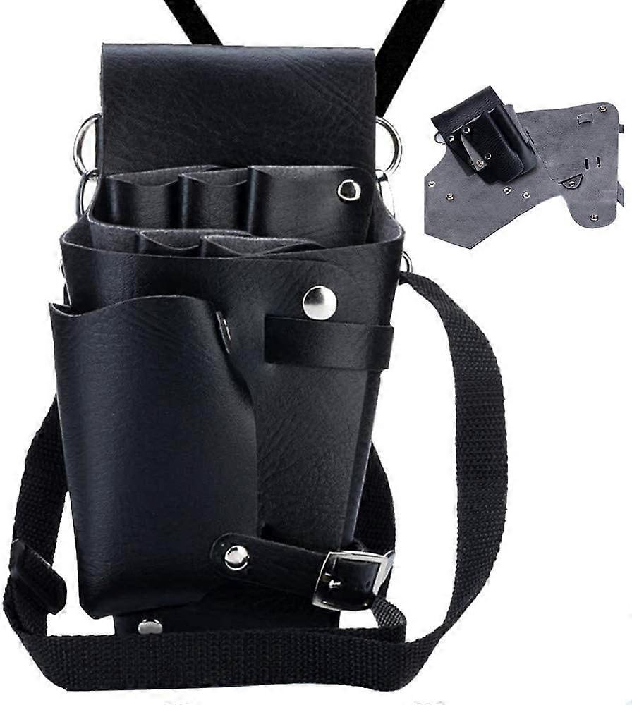 Hairdressing Tools Waist Belt Bag PU Leather Hair Styling Equipment Belt Bag Barber Bag Pouch ...