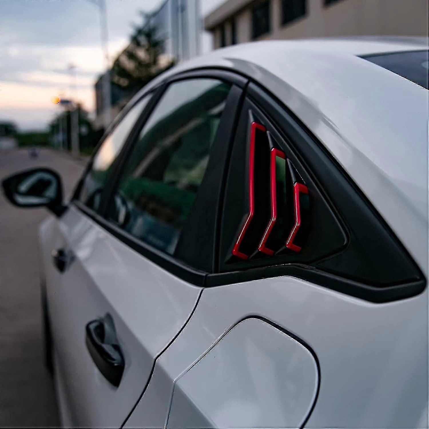 2pcs For 11th Gen Civic Sedan Car Rear Side Window Louvers Air Vent Scoop Shades Cover Blinds ...