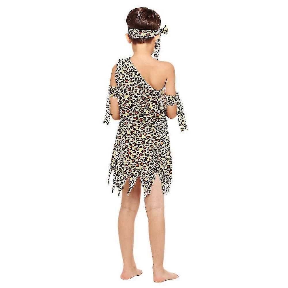 Cave Girl Costume Stone Age Primitive Cosplay For Boys Girls Purim ...