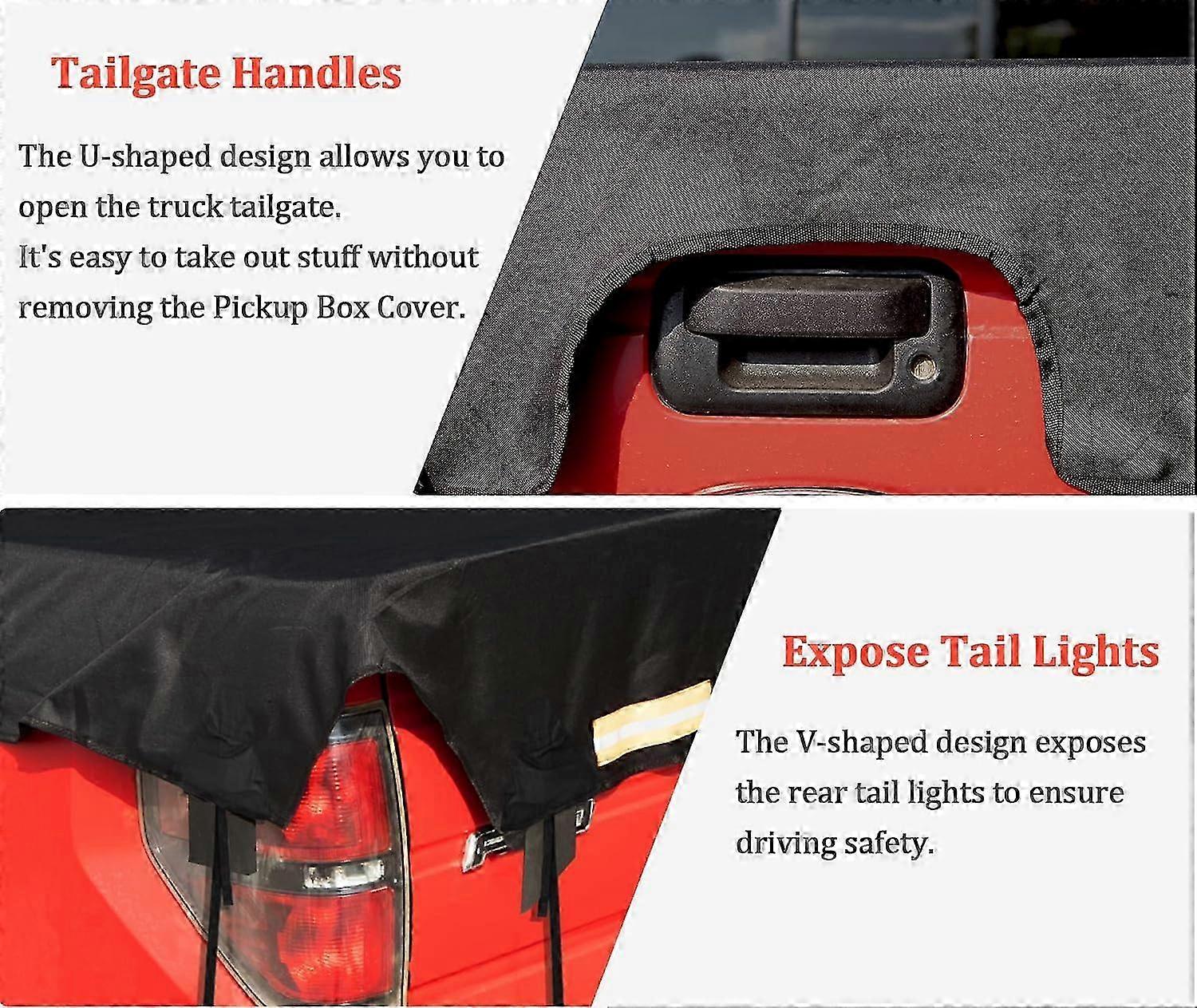 Upgraded Truck Bed Cover Short Bed for Ford F150 Raptor Truck Bed Tarp ...