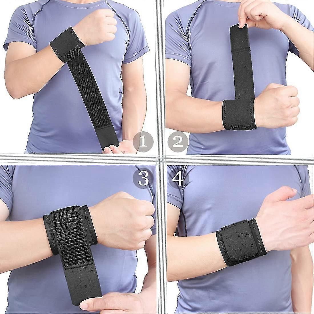 2 Pack Wrist Brace Adjustable Wrist Support Wrist Straps For Fitness Weightlifting, Tendonitis ...