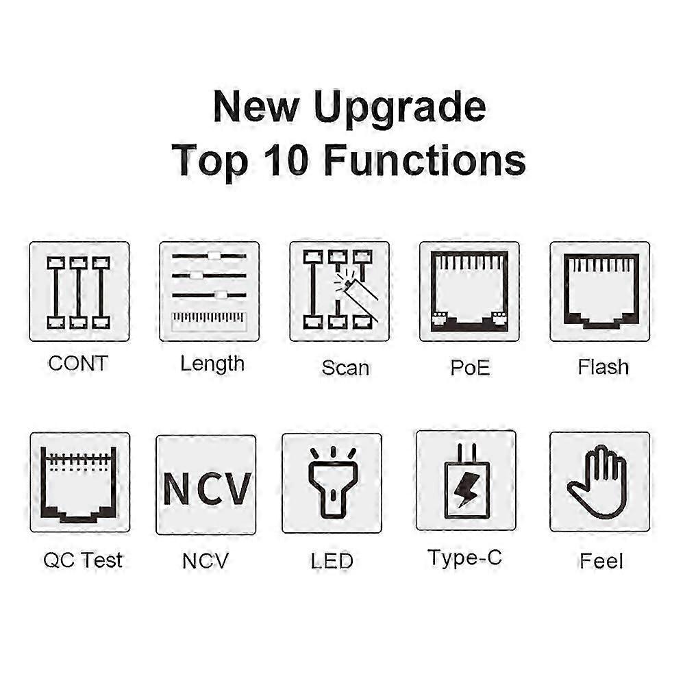 NF-8209S POE Wire Checker LCD Display Measure Length LAN Cable Cat5 ...