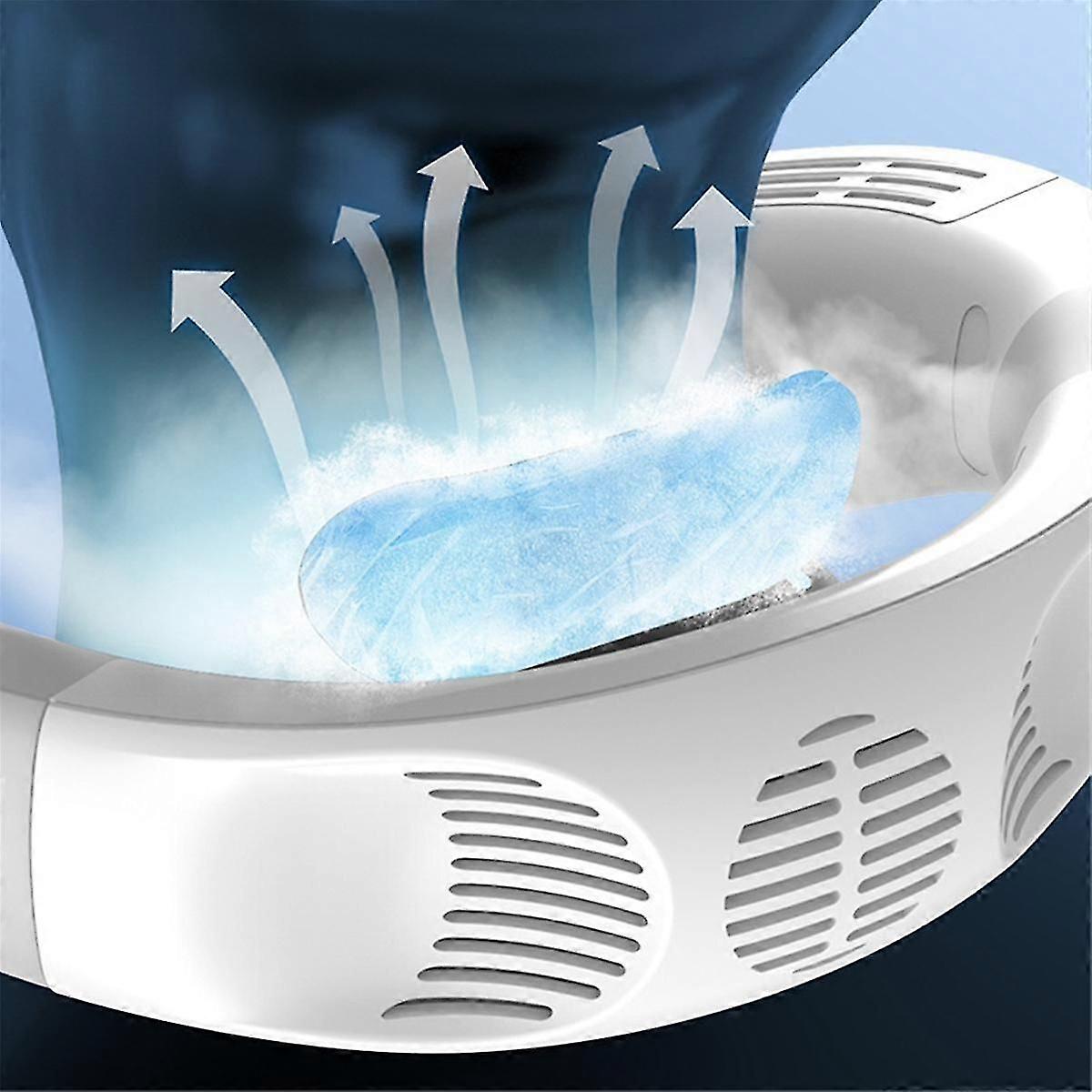 Neck Air Conditioner, Full-Body Cooling Neck Fan, 8000mAh Rechargeable ...