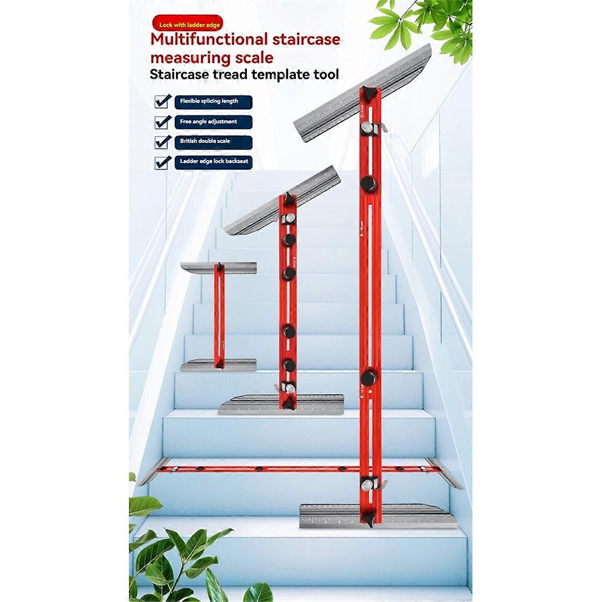 Stair Measuring Tool,Stair Tread Gauge,Stair Tread Template Tool for ...
