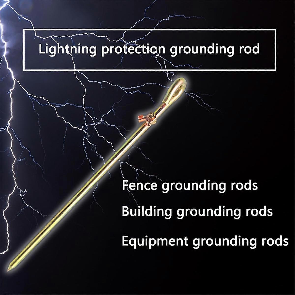 Portable Grounding Rod - Grounding Pin with Grounding Wire Lug Great ...