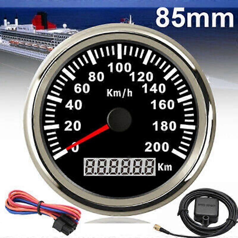 85mm 200KM/H GPS Speedometer 9-32V with Red Odometer for Cars | Fruugo UK