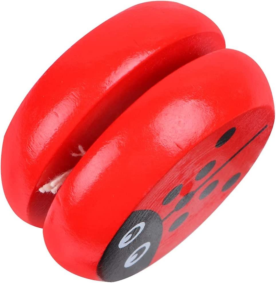 3pcs Ladybug Yoyo Toys Wooden Yo Yo Ball Animal Yoyo For Kids Children ...