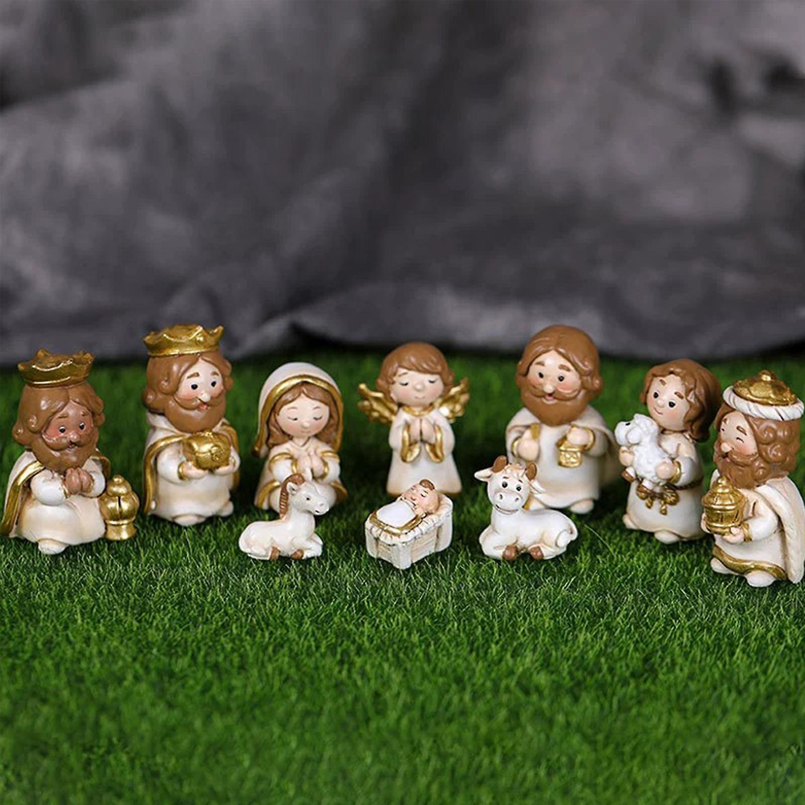 11 Pcs Mini Christmas Nativity Set Little People Nativity Set Nativity ...