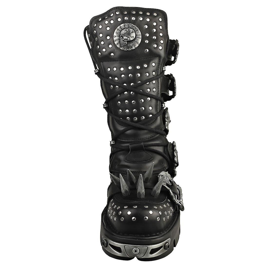 New Rock Boot Metallic M-1535-s1 Unisex Platform Boots in Black Silver ...
