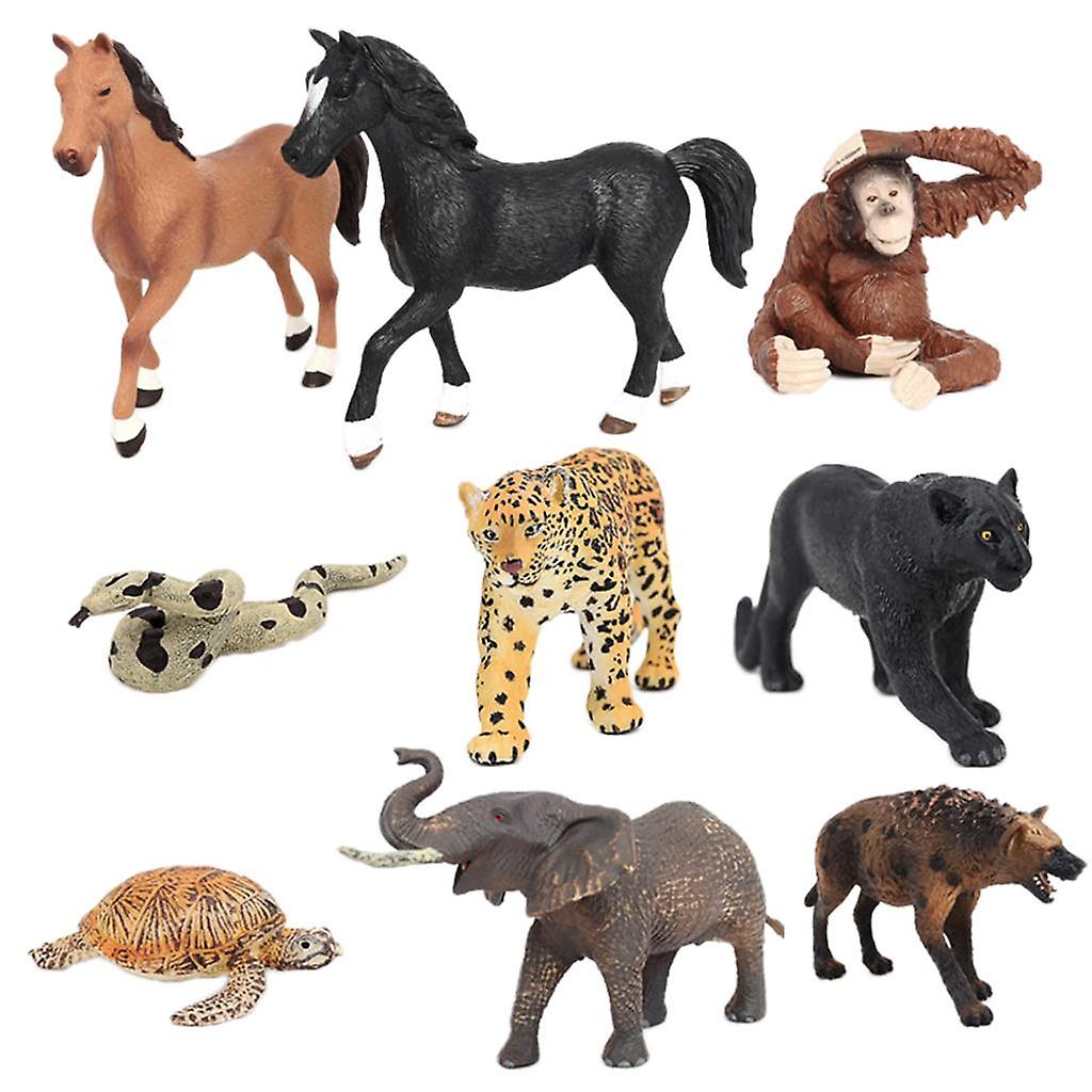 Lot 12pcs Plastic Wild Animals Model Figures Playset Kids Educational ...
