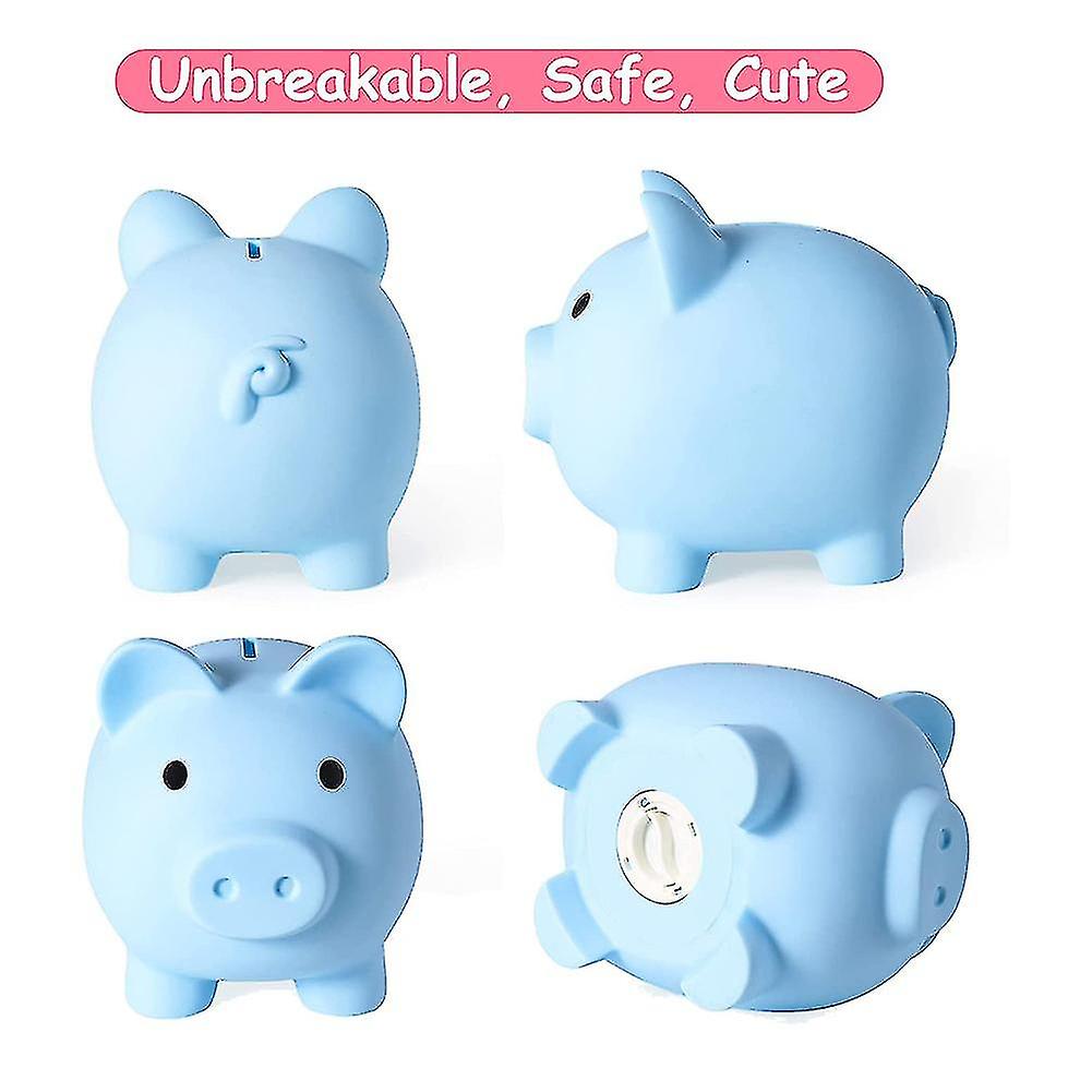 Large Piggy Bank, Unbreakable Plastic Money Bank, Coin Bank For Girls ...