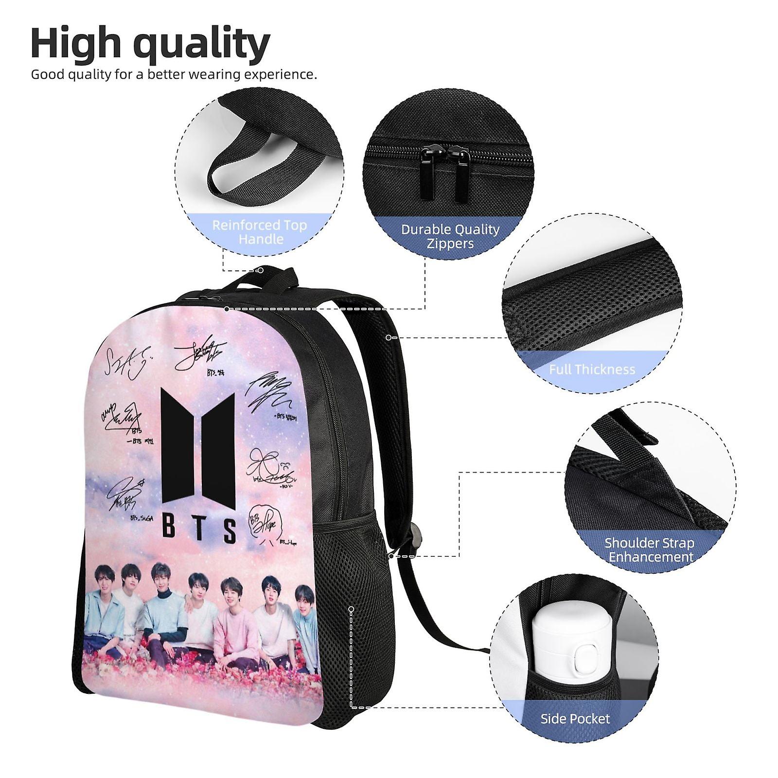 Kids K-Pop BTS Backpack 3D Print Cartoon Anime Backpacks Teenagers ...