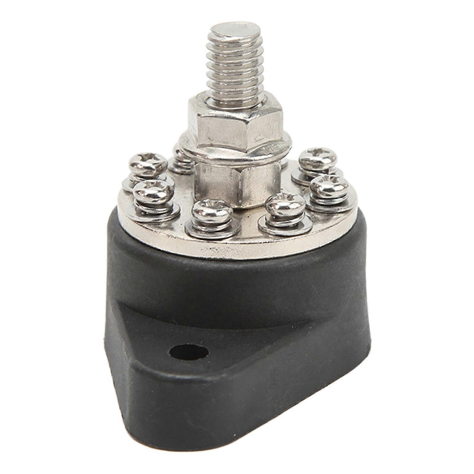 3/8in Black M10 Single Stud Power Distribution Terminal 12V 48V 160A Battery Junction Post Bus ...