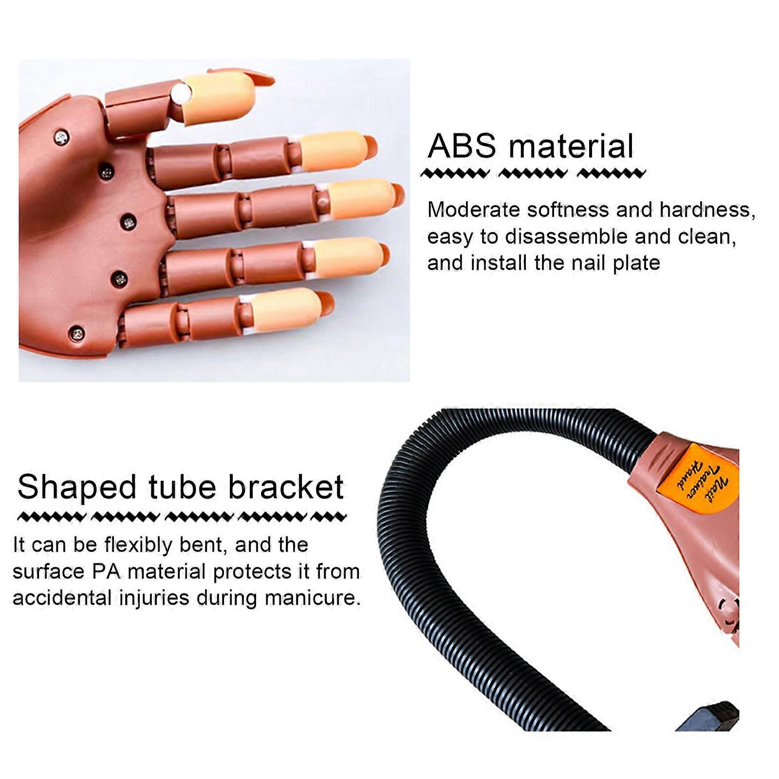 Acrylic Nails Flexible Practice Fake Hand,Nail Training Adjustable ...