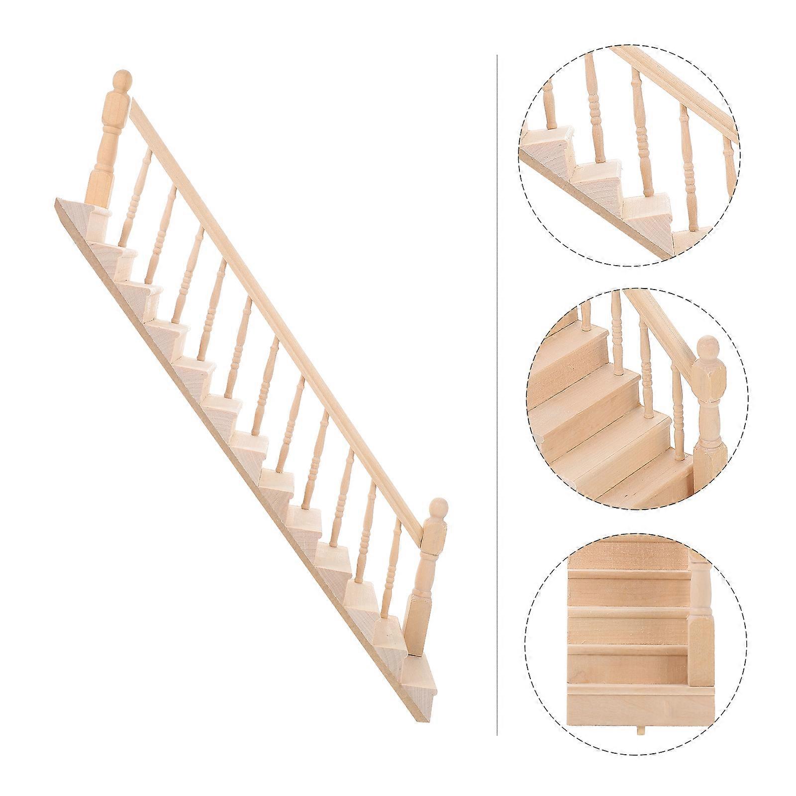 1 set of Simulated Stair Wooden Stair Decor Delicate Miniature ...