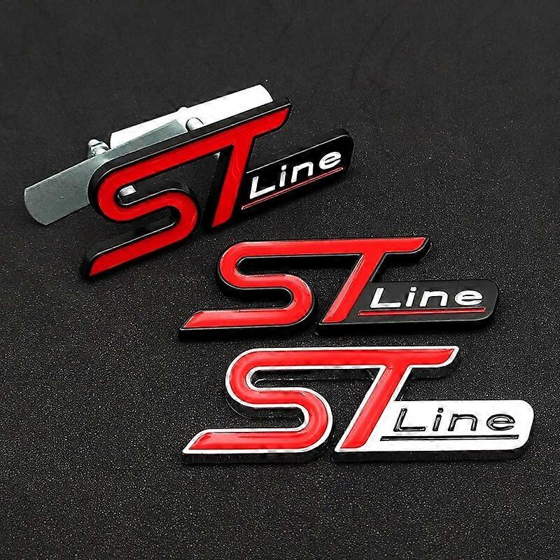Metal ST Line Sticker Car Front Grill Emblem Trunk Badge For Ford Kuga ...
