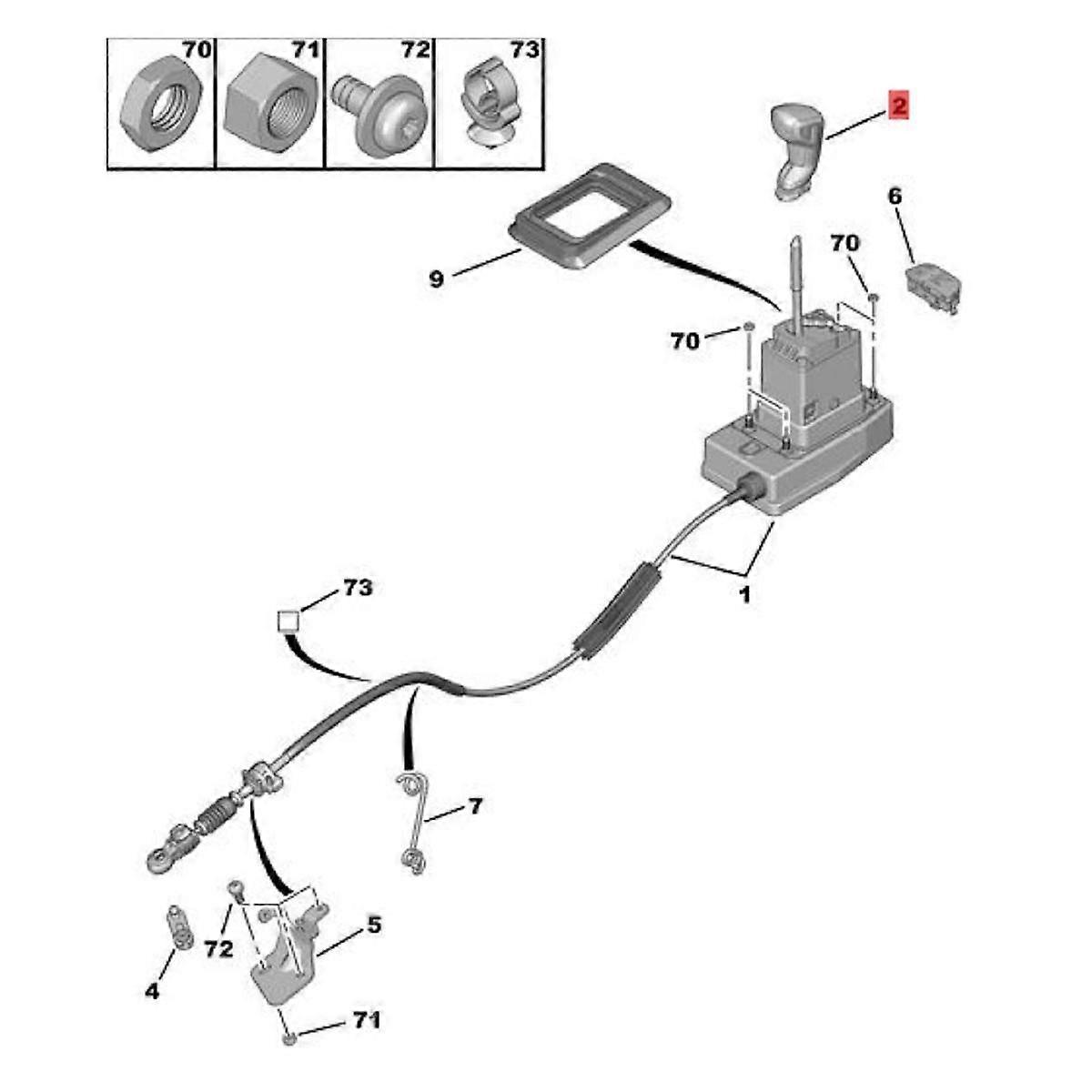 Car Shift Gear Lever Knob Handle Ball 96853252DS 2403GS for C5 Gearbox ...