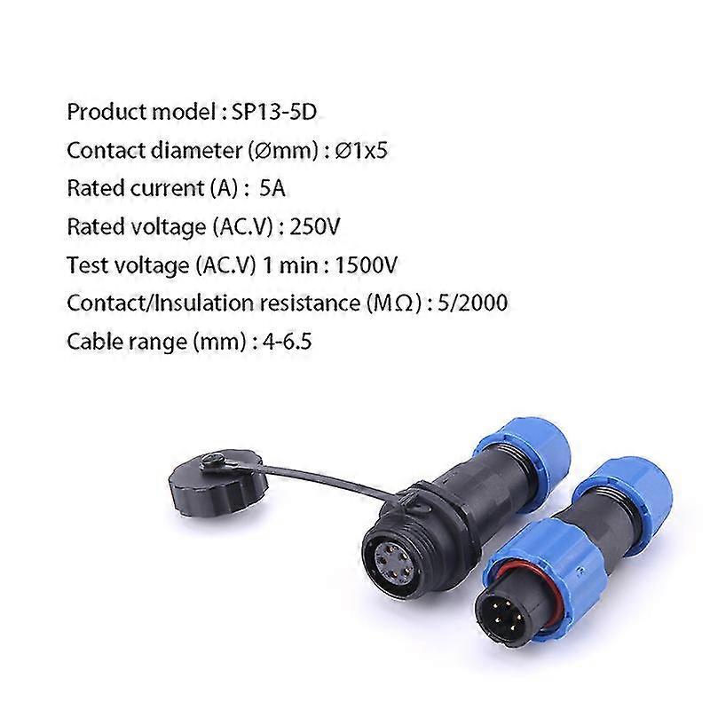 Ip68 Sp13 Waterproof Connector 2pin 3pin 4pin 5pin 6pin 7pin Cable ...