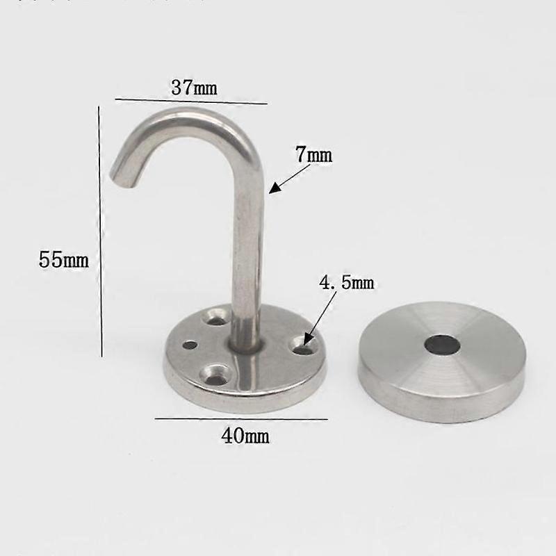 5 Pcs Stainless Steel Ceiling Hook Round Base Top Mount Overhead Wall ...