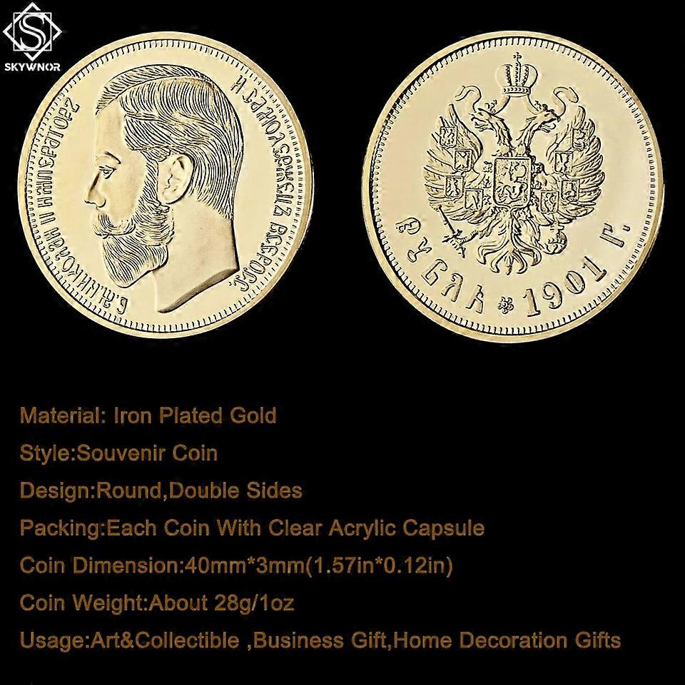 Replica Gold Coins 1901 Nicholas II of Russian Emperor Old ...