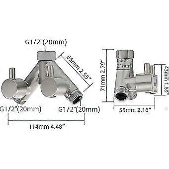 Brass Diverter Valve Shower Shut-off Valve 2-way Y Splitter 1/2 Inch ...