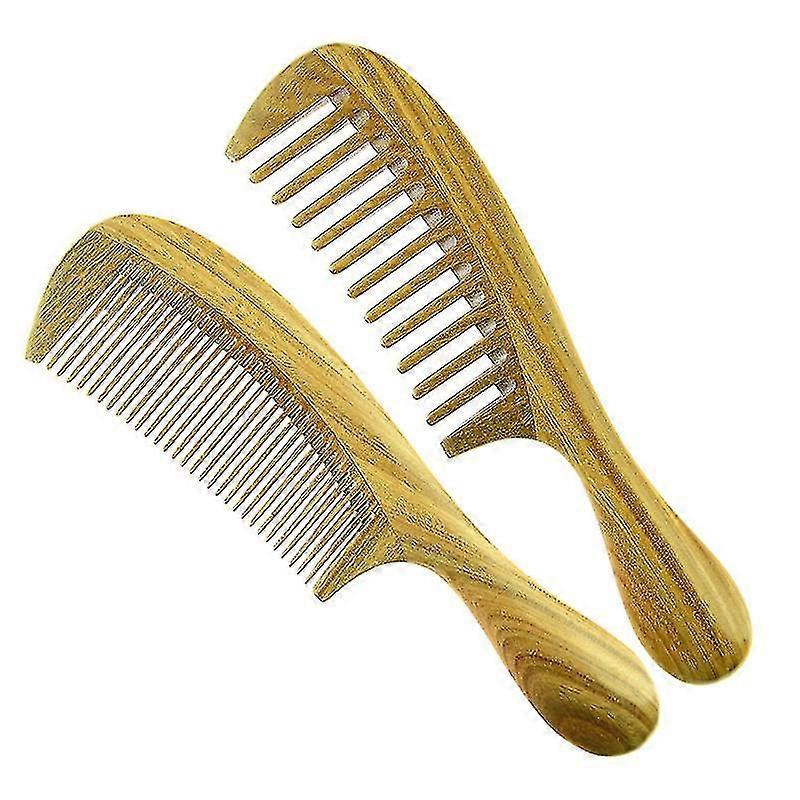 Handmade Natural Green Sandalwood Hair Combs - Anti-static Sandalwood ...