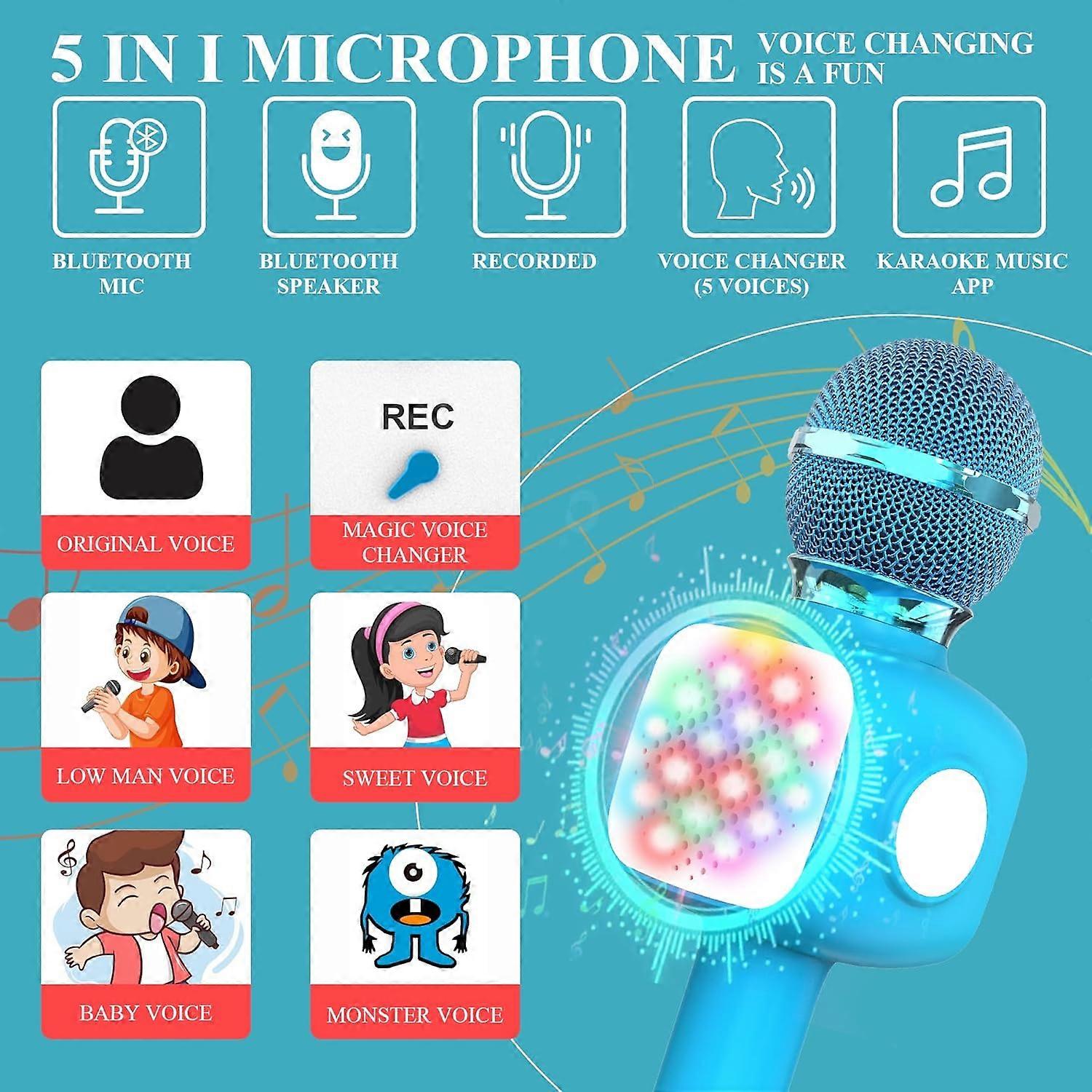 Wireless Microphone, Karaoke Microphone Speaker Singing Machine with ...
