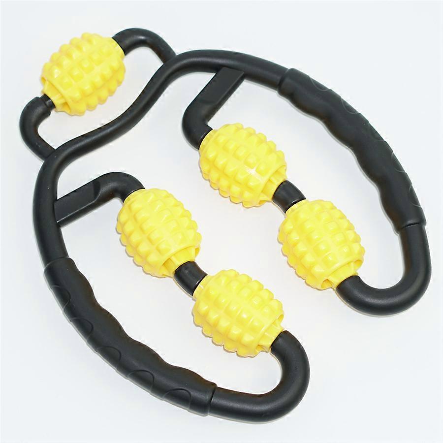 Fitness 5 Wheels Shaft Ring Leg Clamp Massager Muscle Relaxation ...