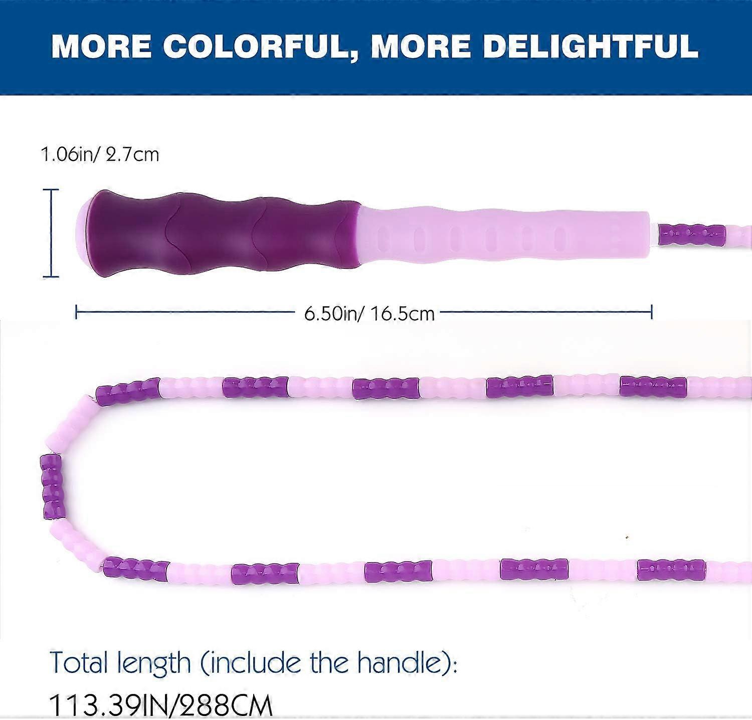 Jump Rope Soft Beaded Skipping Rope (2 Pack), Premium Adjustable ...