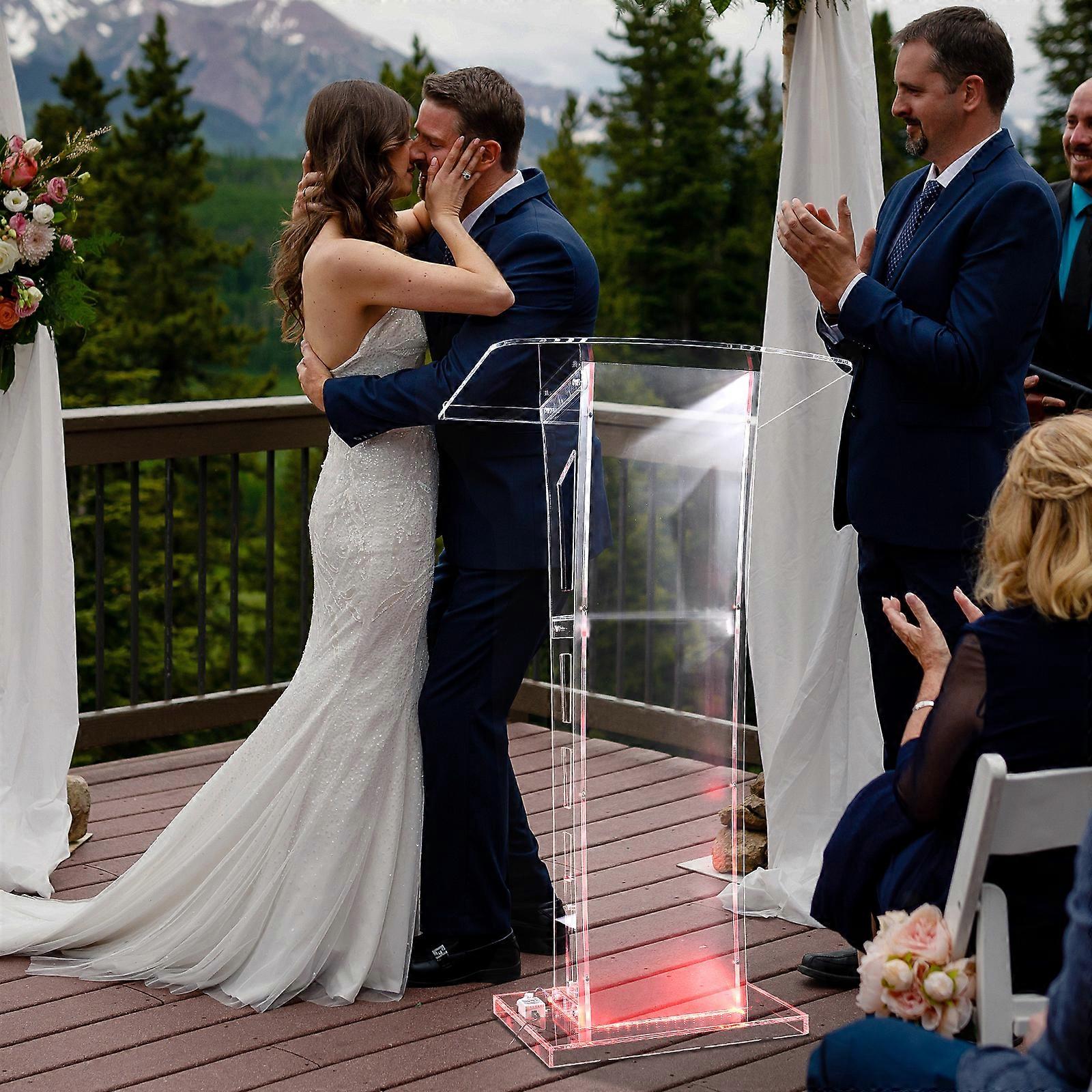 Professional portable acrylic lectern church transparent lectern fully ...