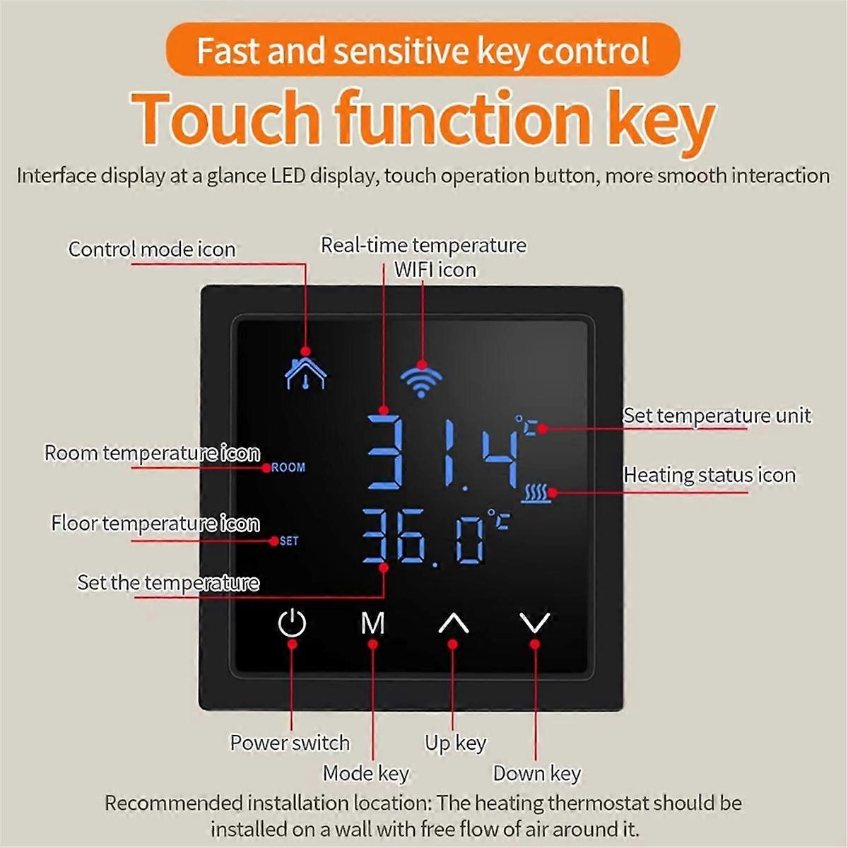 Smart Home Thermoregulator WIFI Warm Floor Thermostat Remote Control ...