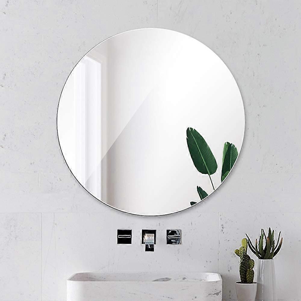 40 x 40cm Round Acrylic Mirror Wall Mounted Self Adhesive Mirror for ...