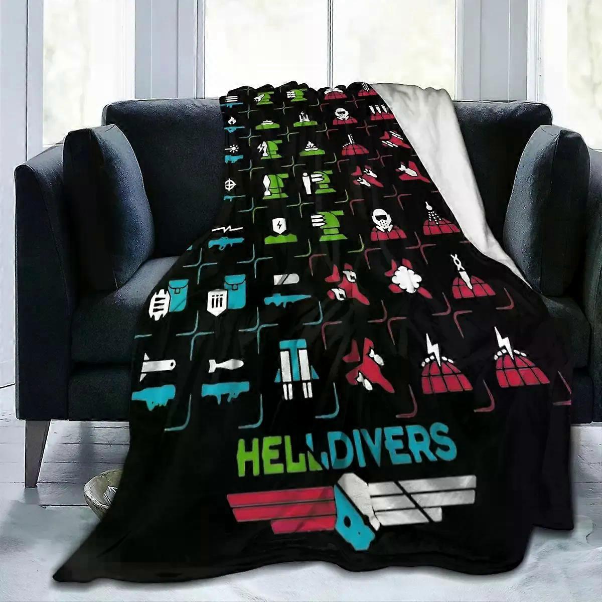 Comfort Helldivers Stratagem Icon Blanket Merch Room Decorative ...