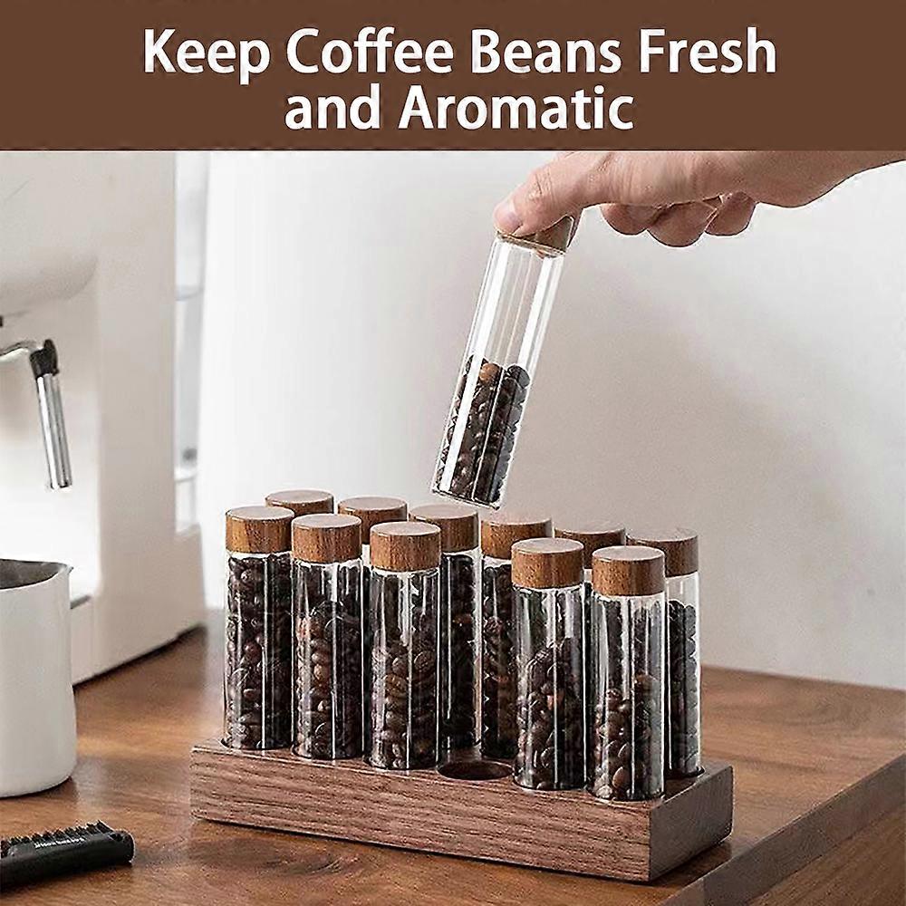 Single Dose Coffee Bean Storage 12 Tubes Multipurpose Portable Coffee ...