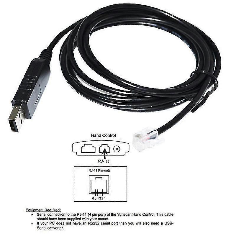 USB To Rj11 Rj12 6P4C Adapter Serial Control Cable EQMOD Cable for ...