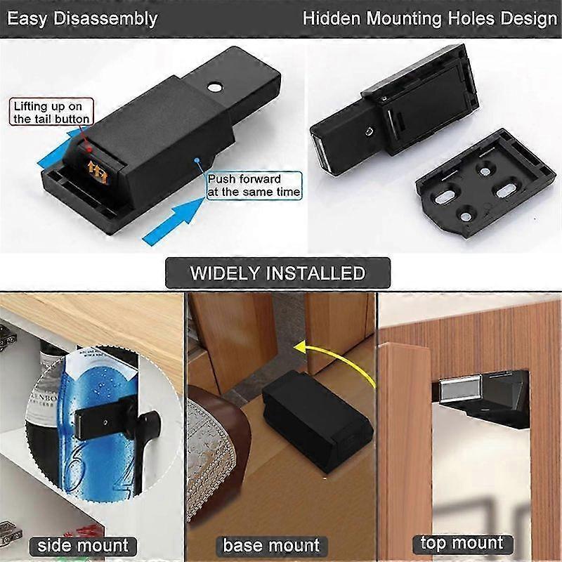2 Pack Heavy Duty Push Latch & Lock for Hidden Door Touch Latches and ...