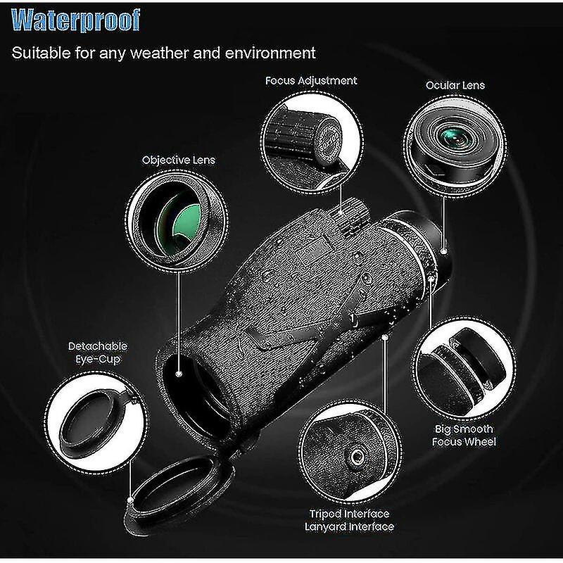 Monocular 80x100 High Power Hd Monocular Starscope Monocular With ...